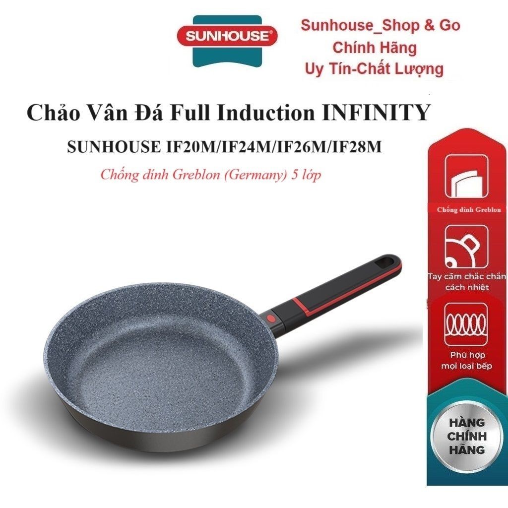 Infinity SUNHOUSE Full Induction Stone Bottom Pan IF20M,IF24M,IF26M ...