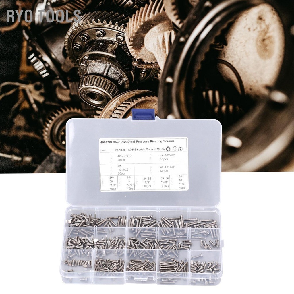 Ryo Tools 400 ชิ้นโลดโผนสกรู ชุด ดึงไฟฟ้าเชื่อมสแตนเลสกรู 9 ข้อมูล ...
