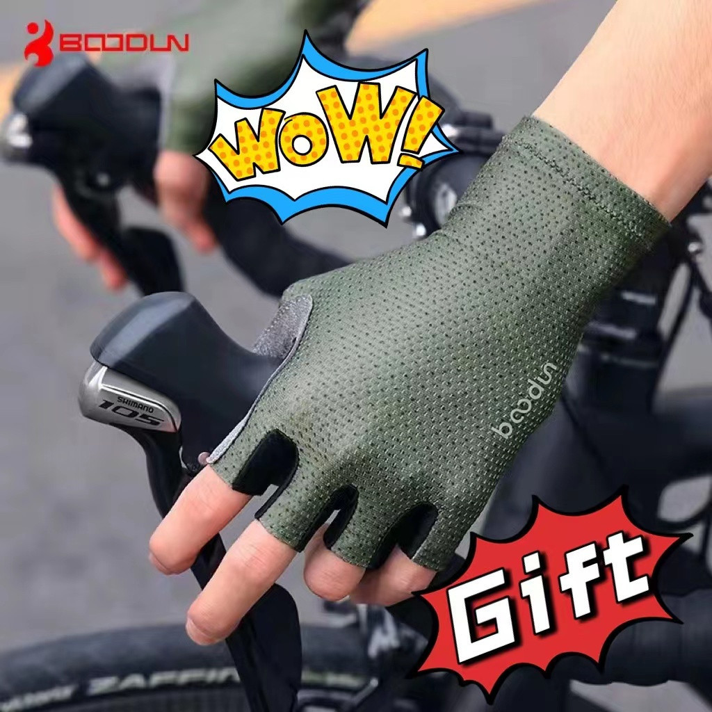Boodun/Road Bike Bicycle Mountain Bike Gloves Reflective markings Thin and breathable Silicone ...