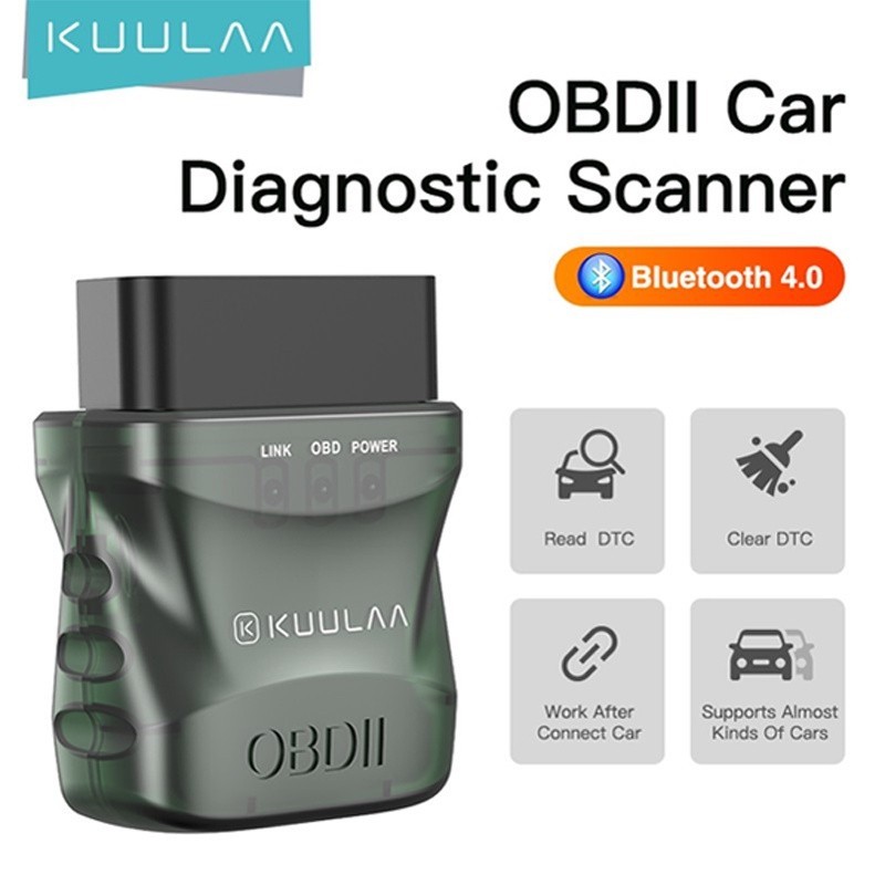 KUULAA ELM327 V1.5 OBD2 Scanner Bluetooth 4.0 OBD 2 Car Diagnostic Tool ...