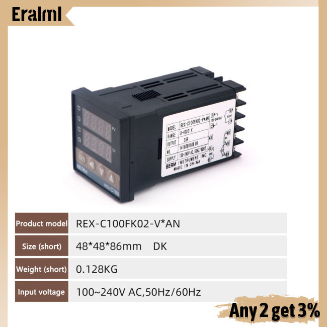 Emeralml อุณหภูมิ Ac100 ~ 240v REX-C100FK02-V*AN สั้น Solid State Relay ...