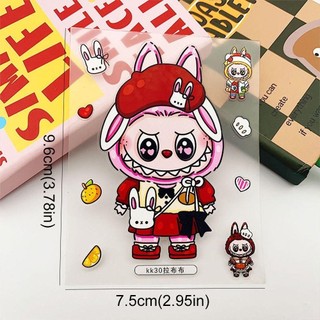 Nanzhijia Labubu Decals, การ ์ ตูนน ่ ารัก Labubu Stickers, อะนิเมะอุป ...