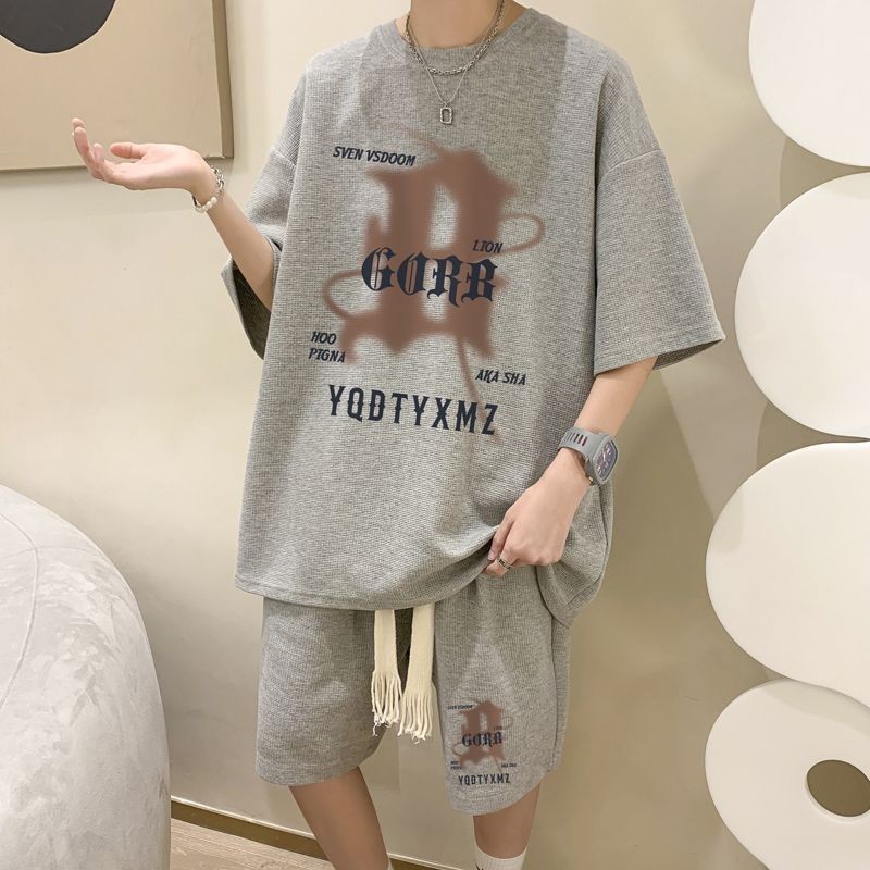 ชุดเซตผู้ชาย ชุดเซตแขนสั้นขาสั้น สไตล์เกาหลี SH21 | Shopee Thailand