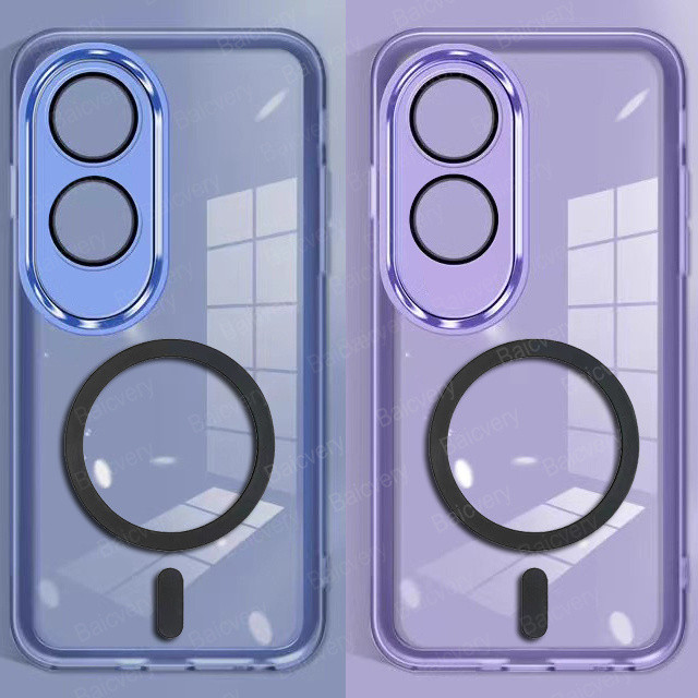 Oppo A60 4G CPH2631 เคสโทรศัพท์วงกลมแม่เหล็กชาร์จไร้สาย TPU ซิลิคอน ...