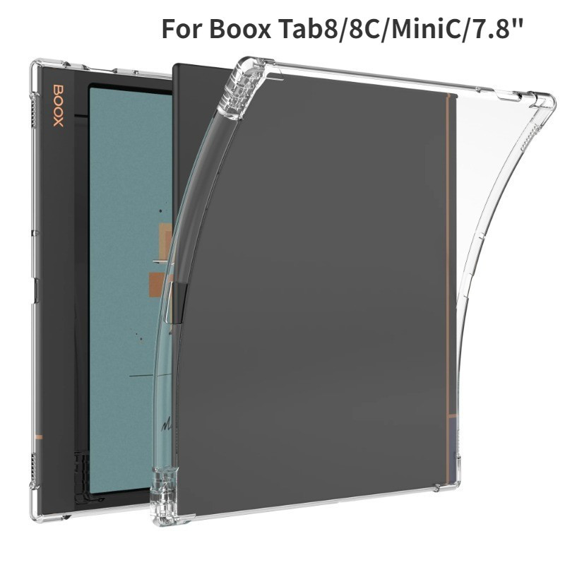 โปร่งใสยืดหยุ่นนุ่มปกหลังพร้อมที่วางปากกาสําหรับ BOOX Tab8 สําหรับ BOOX ...