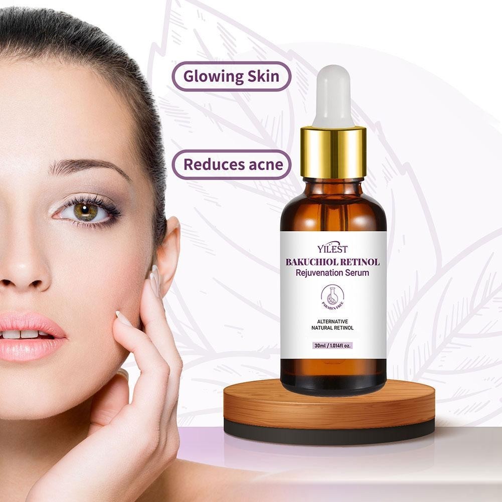 Bakuchiol Retinol Rejuvenation Serum Uniform Skin Tone ลดการผลิต Black ...