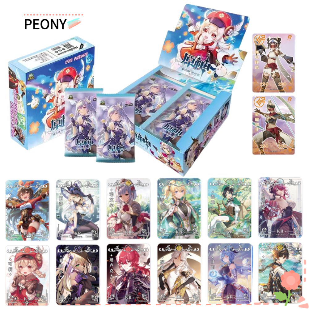 Peonypavilion Booster Box, TCG Game SSR Genshin Impact Collection Card ...