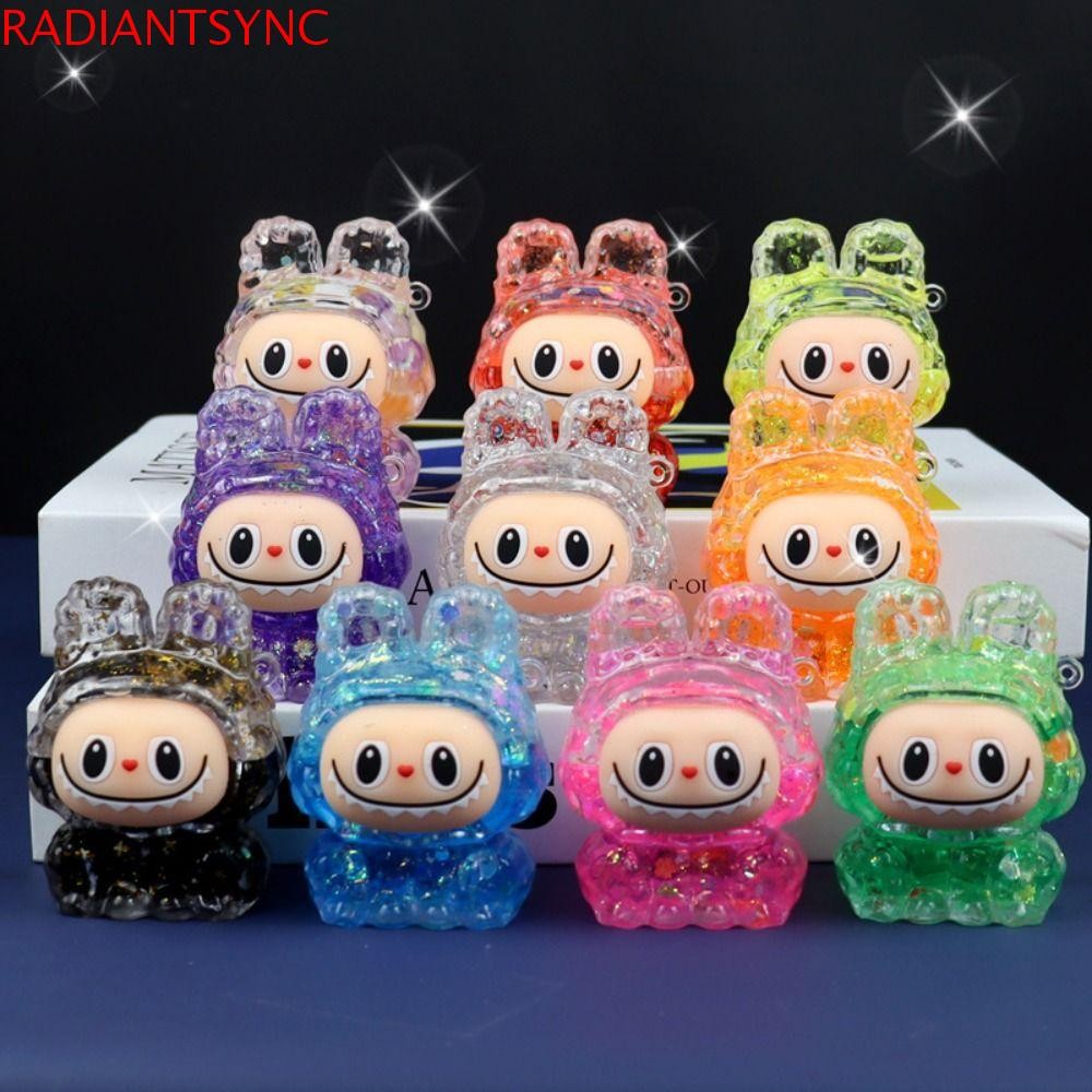 Radiantsync การ์ตูนอะคริลิค Labubu ของเล่น, Luminous Noctilucent Candy สี Labubu ตุ๊กตา,คอลเลก ...