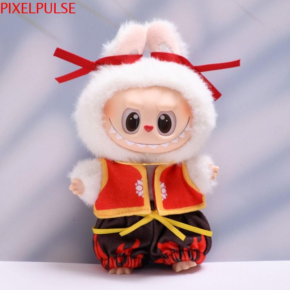 Pixelpulse Labubu ชุดเสื้อผ้าตุ๊กตา, Ne Zha Hun Tian Ling นั่ง Labubu ...