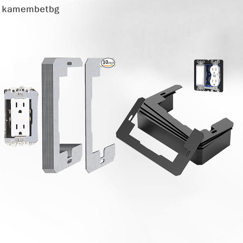 Kamembetbg 10pcs โลหะไฟฟ้ากล่อง Levelers Wall Outlet Shims อลูมิเนียม ...