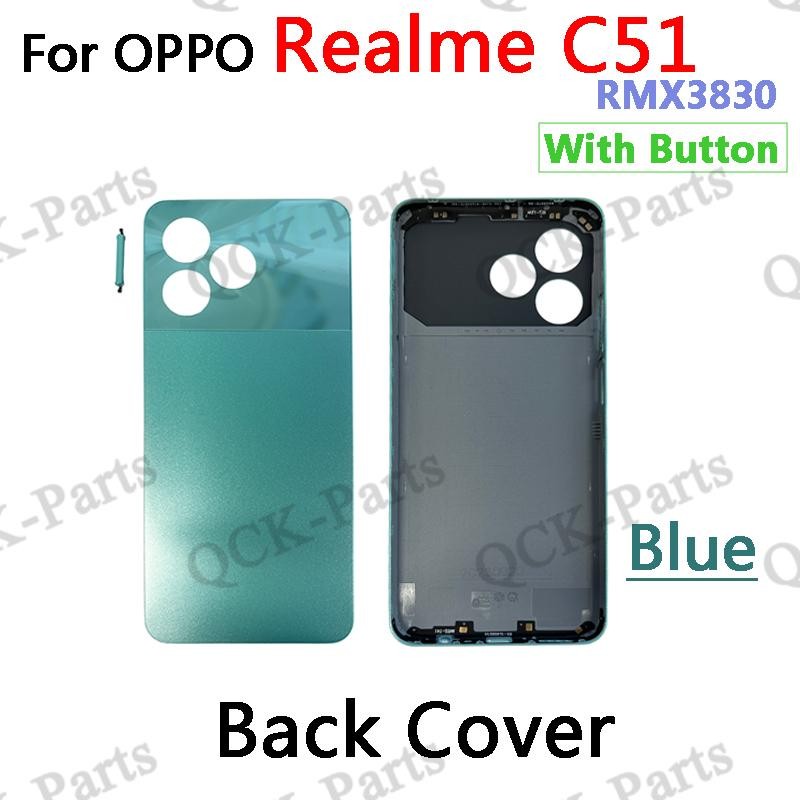 สําหรับ OPPO Realme C51 RMX3830 ฝาหลังด้านหลังประตูกรณีอะไหล่ซ่อม ...
