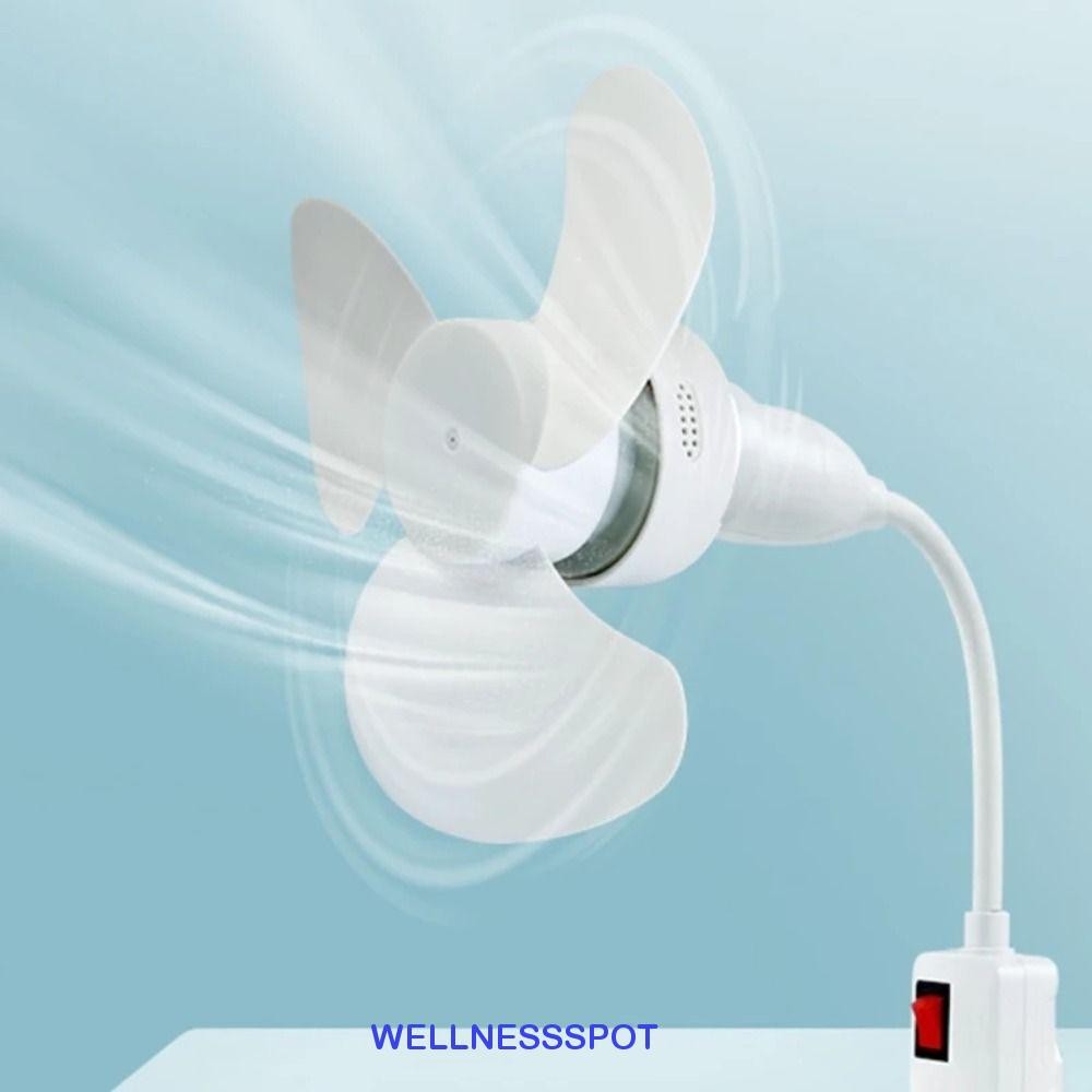 Wellnessspot E27 พัดลมปากสกรู, เสียงรบกวนต่ําลมแรงพัดลมเพดานขนาดเล็ก, MIni ประหยัดพลังงาน 5W ABS ...