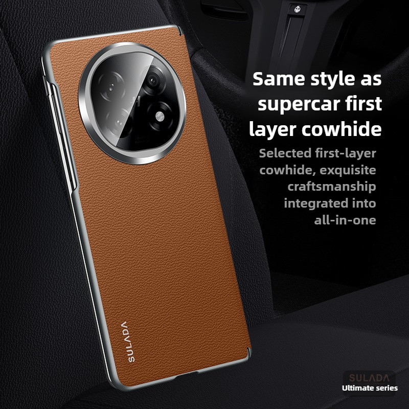 แม่เหล็กดูด Top-Layer Cowhide หนังสําหรับ OPPO ค้นหา N5 Hingle ป้องกัน ...