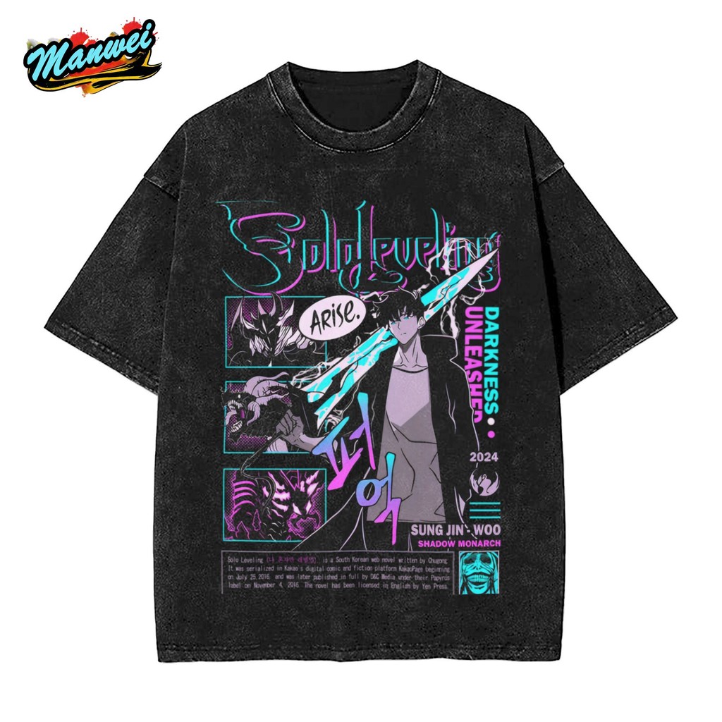 Manwei - อะนิเมะ Solo Leveling Sung Jin-Woo Shadow Monarch พิมพ์ล้าง T ...