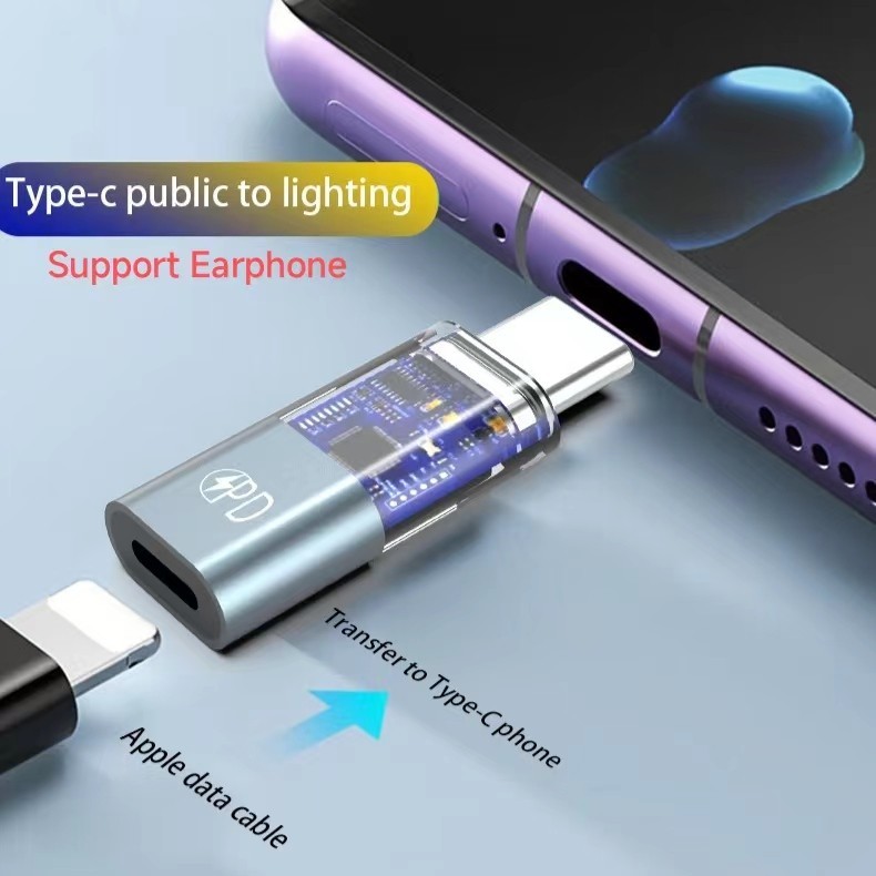 Pd100w iOS to Type-C Fast Charging Adapter สําหรับ Type-C ชายเป ็ น iOS ...