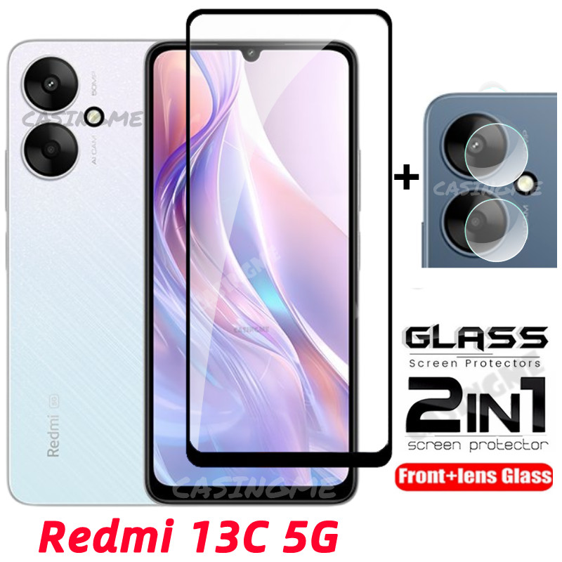 Redmi 13C 5G 2024 2in1 ฝาครอบโปร่งใสป้องกันหน้าจอสําหรับ Redmi 13C ...
