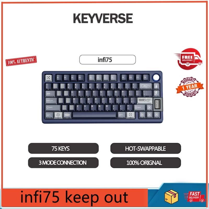 Keyverse infi75 office out คีย์บอร์ดเชิงกลการสอบจําลองที่สามไร้สาย RGB โครงสร้างเกตเวย์ที่กําหนด ...