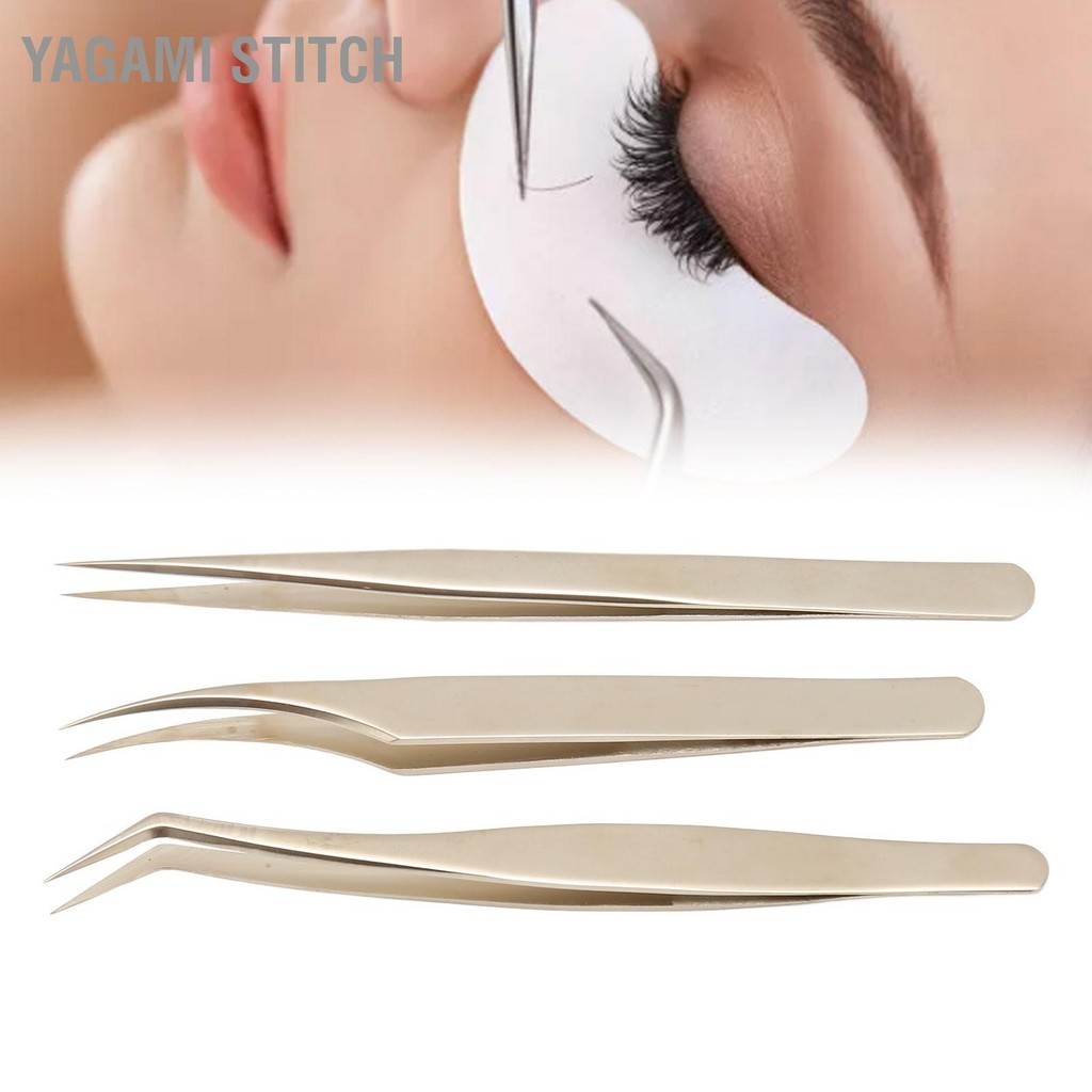 Yagami Stitch Lash Extensions แหนบสแตนเลสสตีล Fine Tip Extension ...