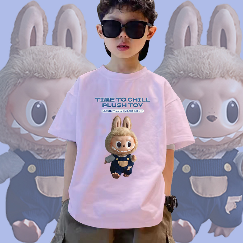 2024 Labubu Pop Mart เสื้อยืดเด็กดีไซน์นุ่มน่ารัก Labu Boo Unisex ใส่ ...