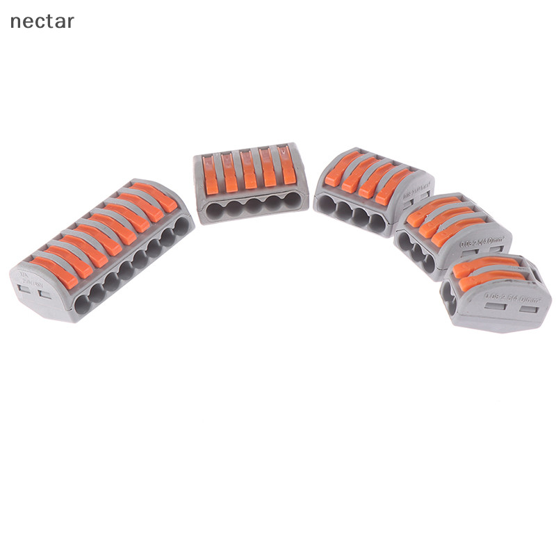 Tar 2/3/4/5/8 Way Reusable Spring Lever Terminal Block ไฟฟ้าสายไฟ N ...
