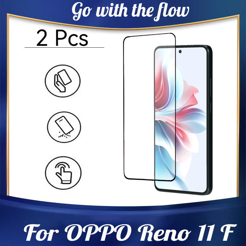 Oppo Reno 11 F 5G 2 ชิ้นกระจกนิรภัยป้องกันหน้าจอสําหรับ OPPO 11 10 Pro ...