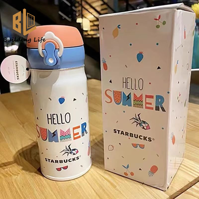 Starbucks Cup Thermos Cup Summer Sweetheart Fruity เกรดอาหารสแตนเลสปิด ...