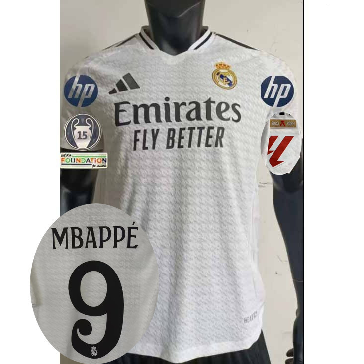 ใหม่ 24 25 real madrid HOME player Issue AAA mbappe BELLINGHAM VINI JR mbappe เสื้อฟุตบอลผู้ชาย ...