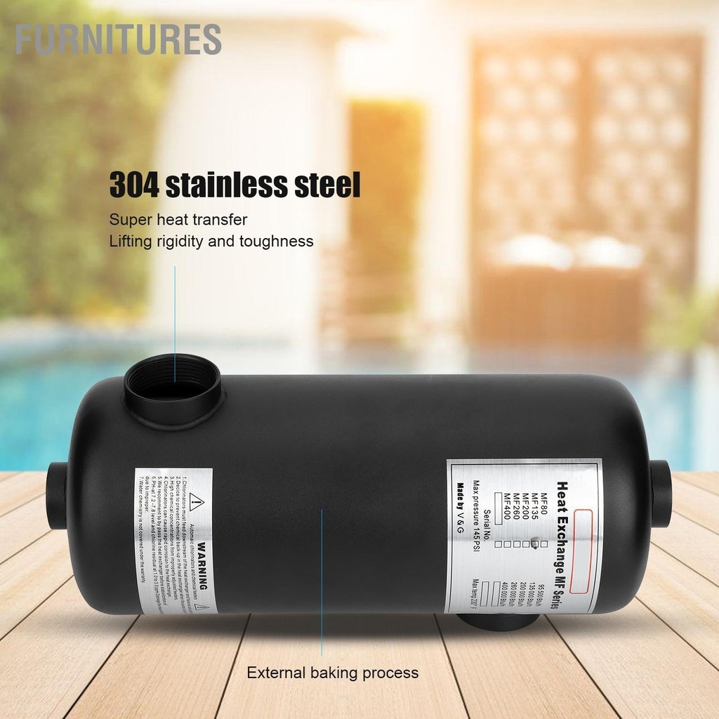 Furnitures Swimming Pool Tubular Heat Exchanger Thermostatic Equipment ...