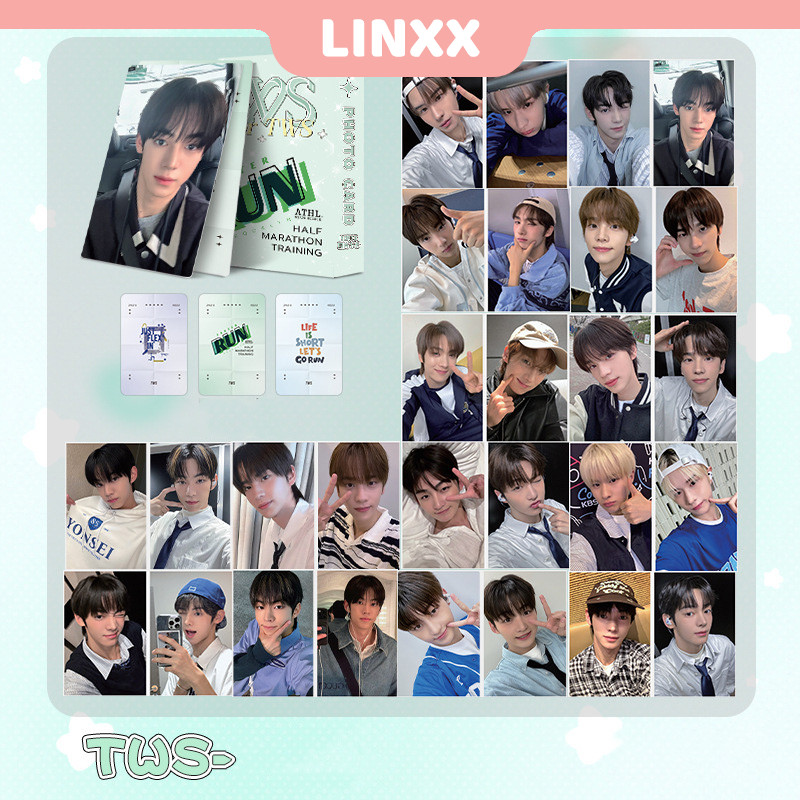 Linxx 50 ชิ้น TWS การ์ดเลเซอร์โฮโลแกรม Kpop Photocards ชุดโปสการ์ด ...