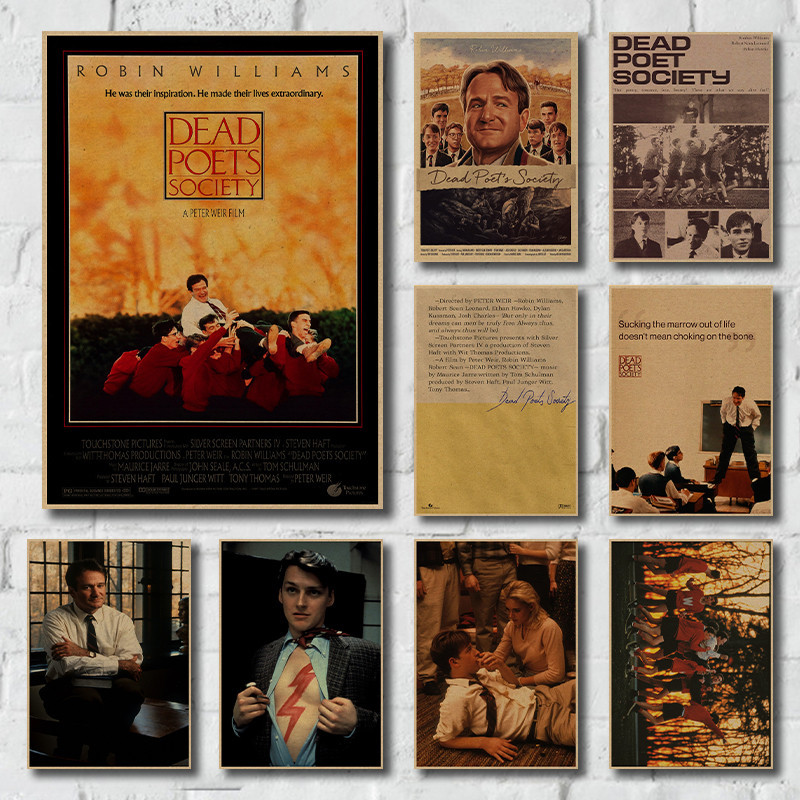 คลาสสิกตลกละคร Dead Poets Society Vintage กระดาษคราฟท์โปสเตอร์ห้องนอน ...