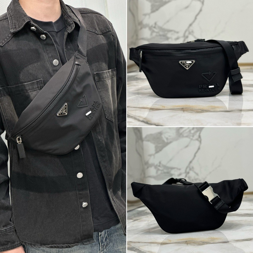 Pre order ราคา3200 Prada ไนลอนร่มชูชีพนำเข้า Imported Parachute Nylon Material กระเป๋า คาด เอว ...