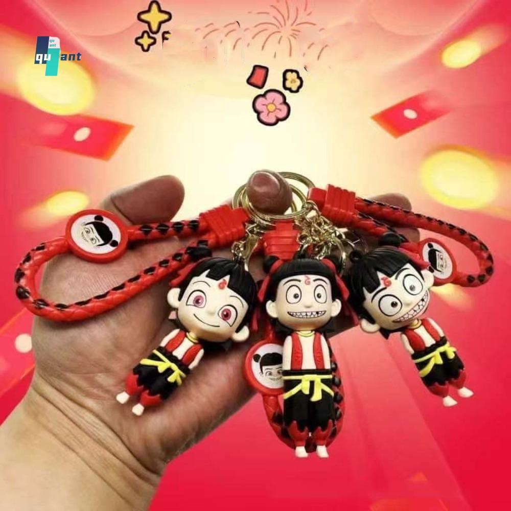 Quantumsky Ne Zha พวงกุญแจตุ๊กตา, Kawaii Silica Gel Expression NeZha ตุ๊กตา, กระเป๋าเป้สะพายหลัง ...