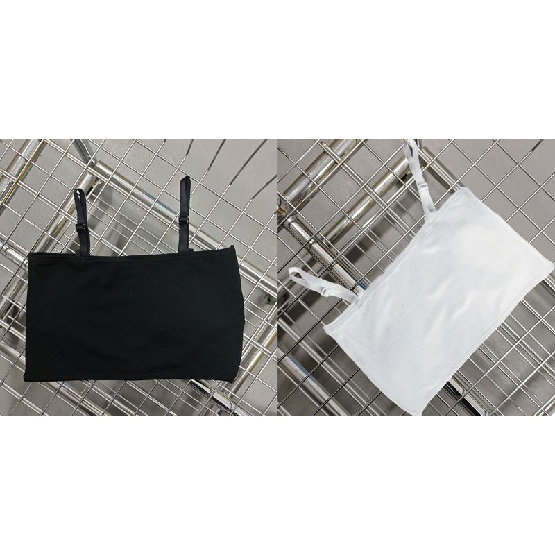 [KeDaYa] พร้อมส่ง สายเดี่ยวสีดำ/ขาว บราสไตล์เกาหลี ชุดชั้นในวินเทจ ...