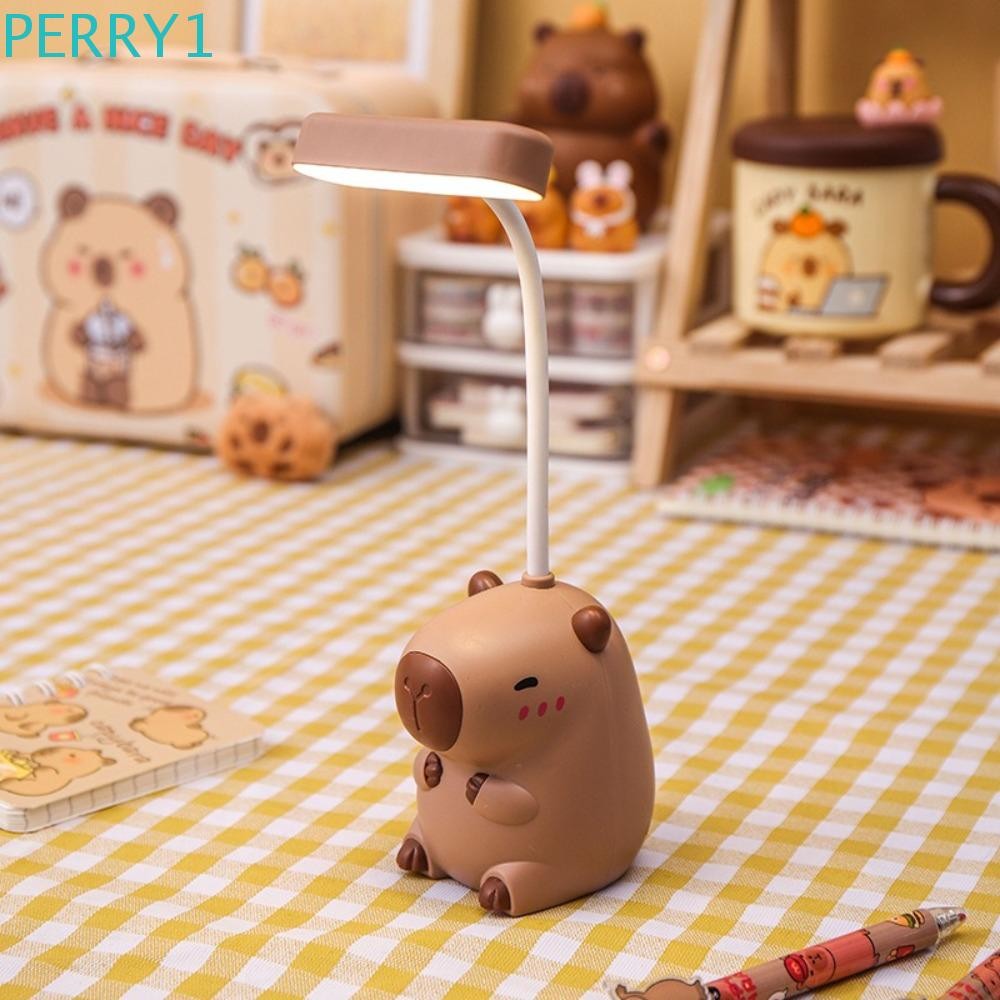 Perry Capybara โคมไฟตั้งโต๊ะ, ชาร์จ USB ยาวนาน Capybara เครื่องเหลา ...