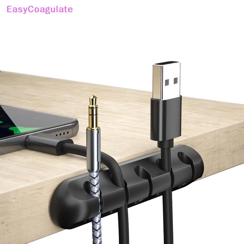 Eas Cable Organizer Management Wire Holder ยืดหยุ่น USB Cable Winder ...