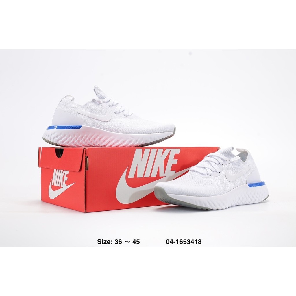 ข้อเสนอของแท้ Nike Epic React Flyknit 2 รองเท้าวิ่งน้ำหนักเบา รองเท้า ...