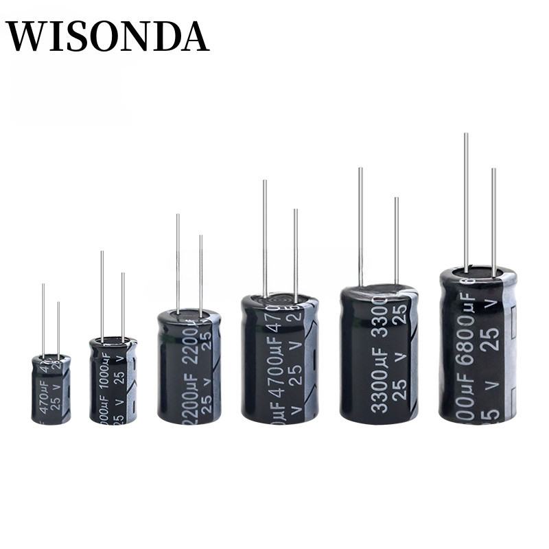 25v อลูมิเนียม Electrolytic Capacitor 10UF 22UF 33UF 47UF 100UF 220UF 470UF 680UF 1000UF 2200UF ...