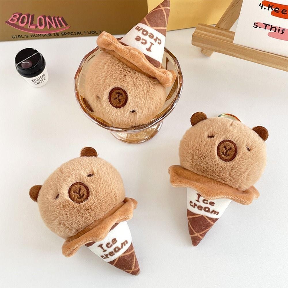 Bo Capybara Plushie พวงกุญแจสัตว ์ Capybaras ไอศกรีม Capybara ตุ ๊ กตา ...