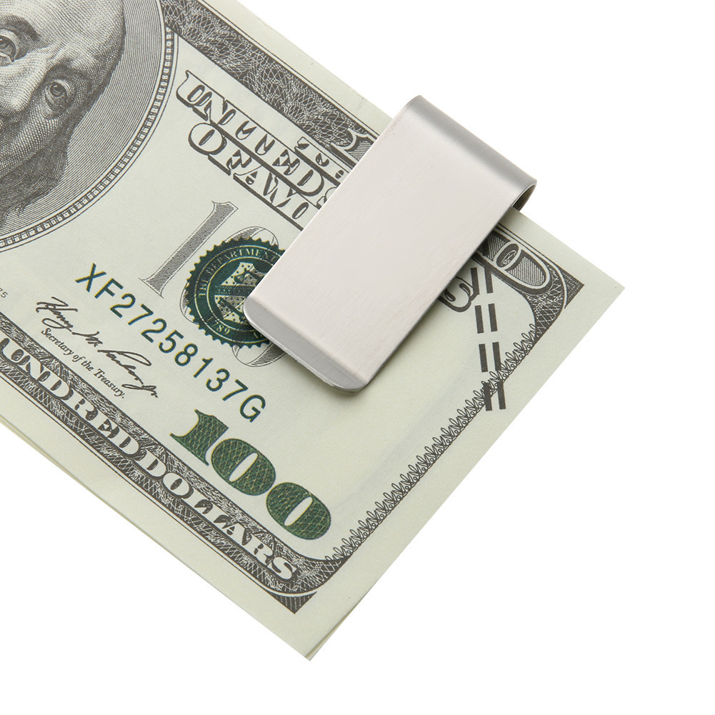 [ระเบิด1.th ] Metal Stainless Steel Slim Money Clip Folder Collar Clip ...