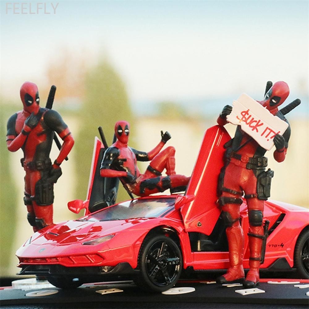 Feelfly Cool ตัวอักษร Deadpool Action รูปเครื่องประดับภายในรถอะนิเมะ ...