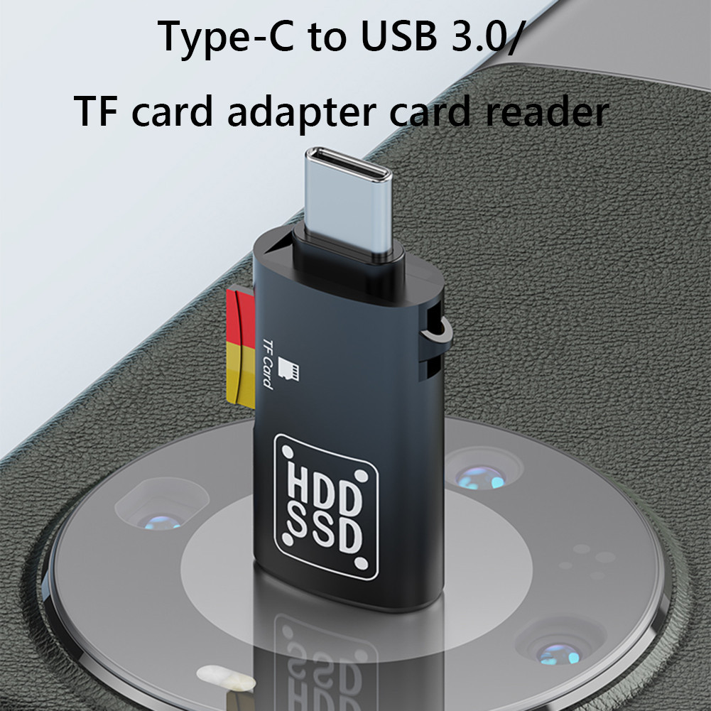 2 In 1 Card Reader 5Gbps OTG Type-C ถึง USB 3.0 TF Card Reader สําหรับ ...