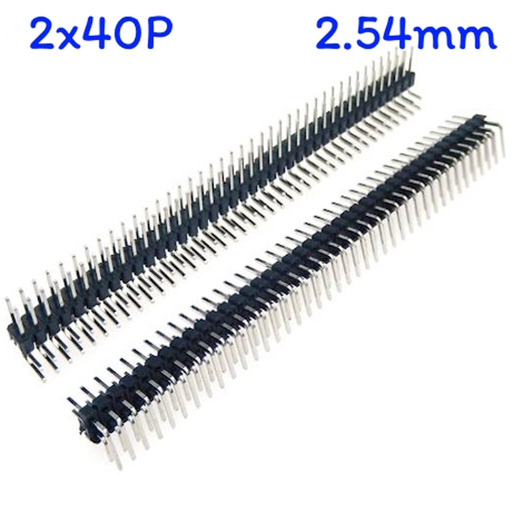 2x40 pin 2.54mm 90 degree Row Male (มุมฉาก) | Shopee Thailand