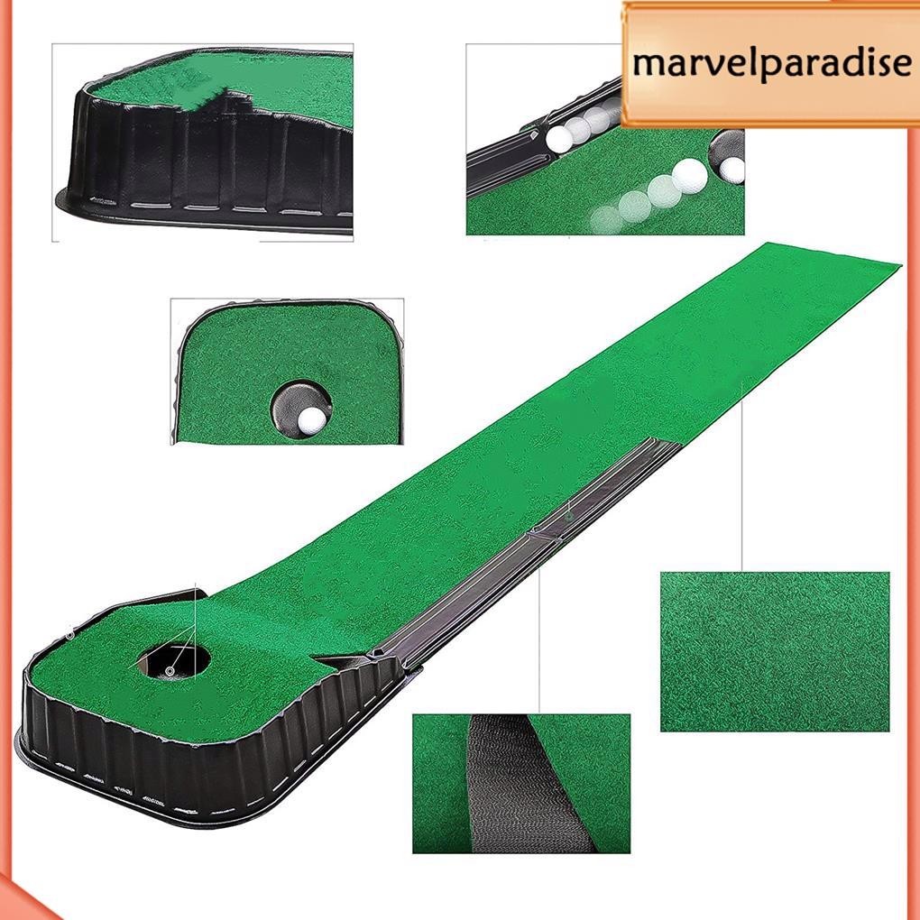 ฝึกกอล์ฟ Putting Mat Golf Auto Ball Return System Golfing Training Aid ...