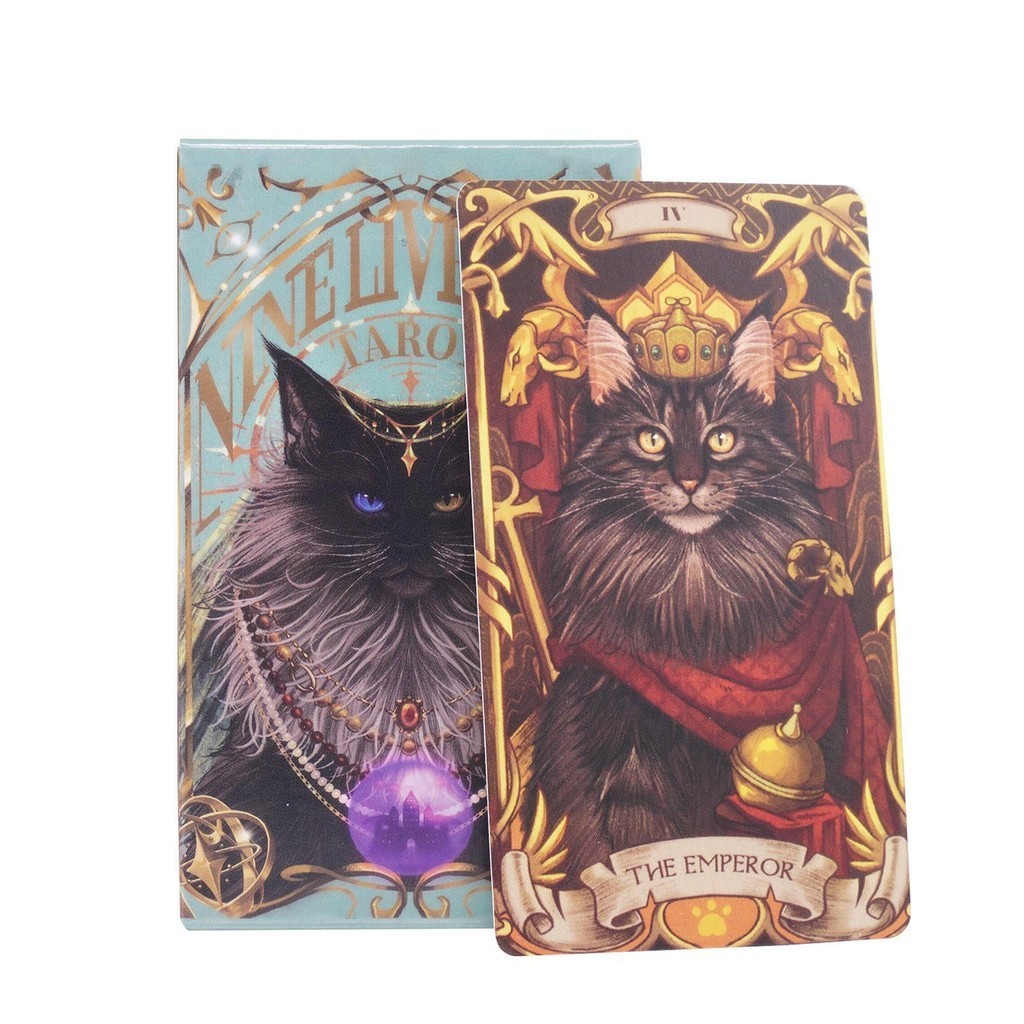Nine Lives Cat Tarot 78 การ ์ ดทํานาย Fate Family Party Entertainment ...