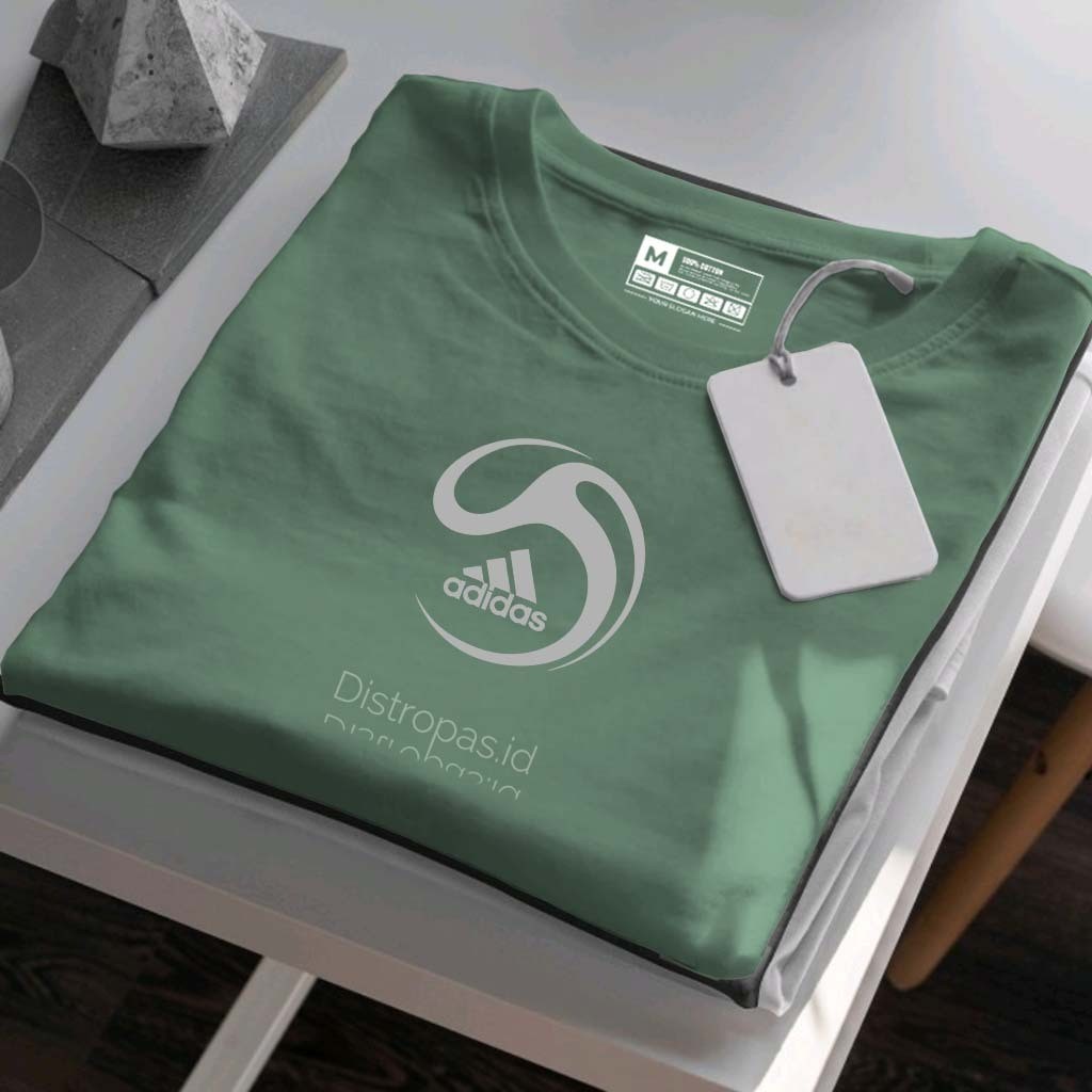 สินค้าใหม่ เสื้อยืด Polos Distro Polos Distro Addas Text Silver คุณภาพ ...