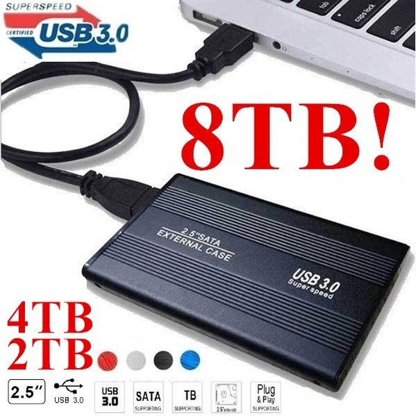 External Hard Drive High Speed Portable 8TB 4TB 2TB Hard Disk USB 3.0 ...