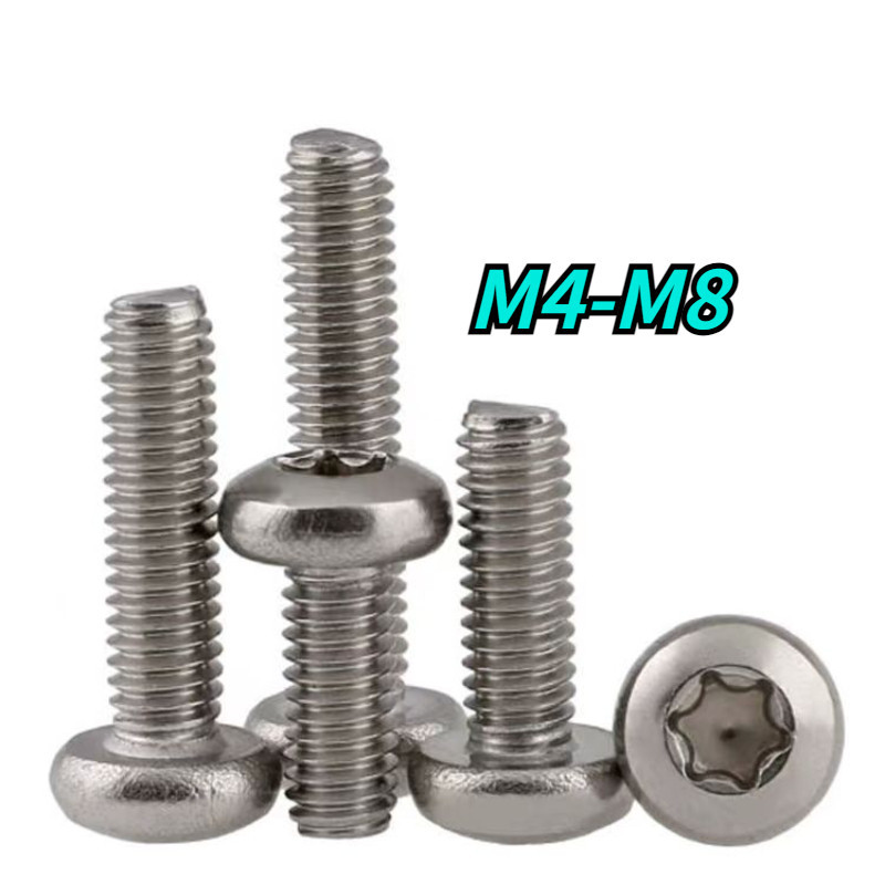 [HNK] 304 สแตนเลส Torx หัวกระทะสกรูหัวกลม Torx สกรูกันขโมยซ็อกเก็ตหกเหลี่ยมประเภทดอกไม้ไม่มี ...