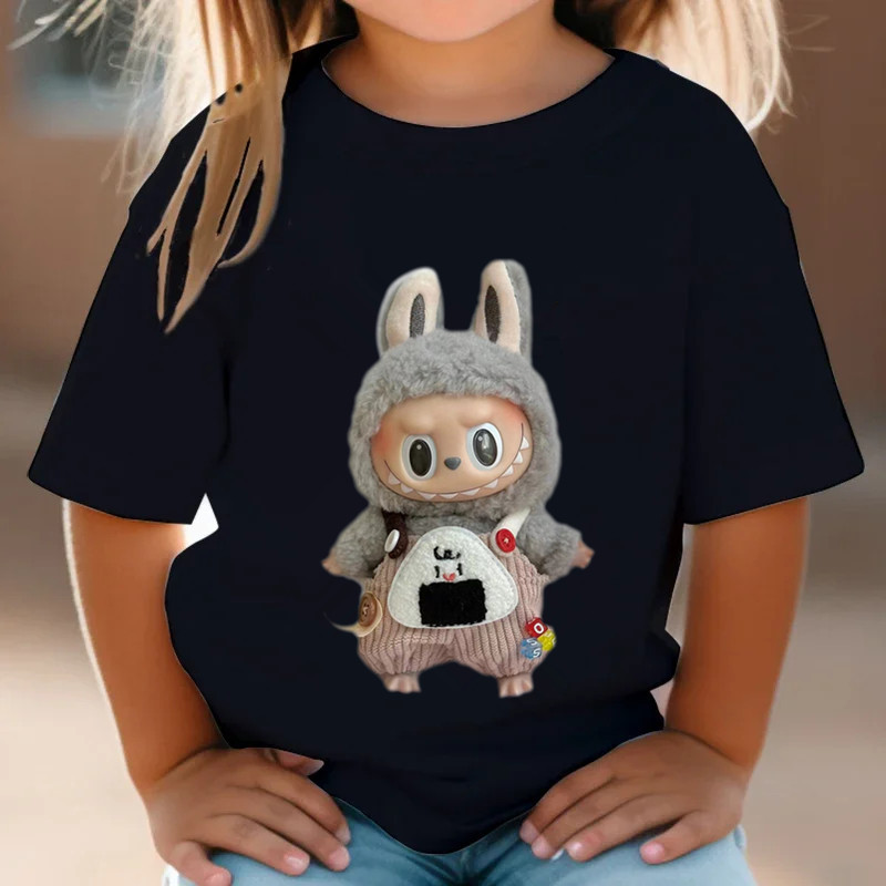 2024 น ่ ารักพิมพ ์ Labubu Labu Boo Pop Mart เสื ้ อยืดเด ็ กแฟชั ่ น ...