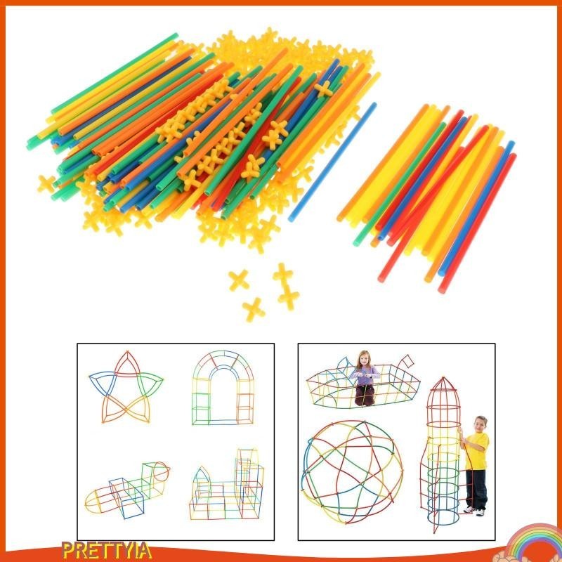 [PrettyiaTH ] Straw Constructor Building Blocks ของเล ่ นที ่ มีสีสัน ...