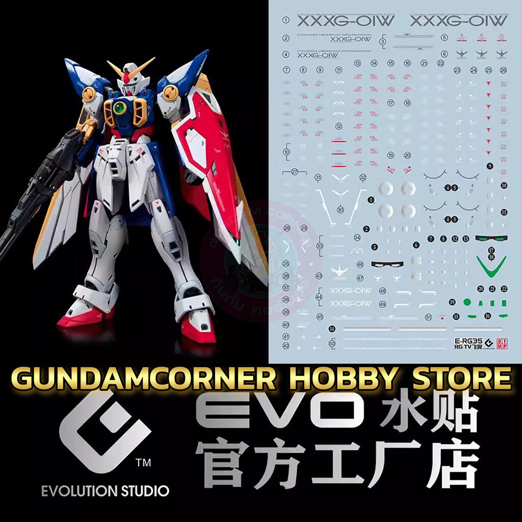 ดีคอลน้ำ EVO® RG WING GUNDAM TV VER RG-35 EVO Water Decal สติ๊กเกอร์น้ำ ...